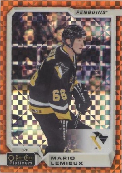 2018-19 O-Pee-Chee Platinum - Orange Checkers #144 Mario Lemieux /25 ...