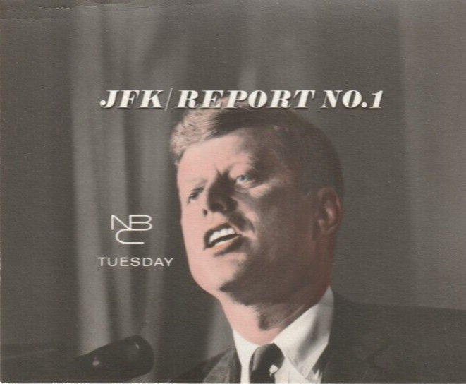 Orig NBC Telop Bump Card Promo Photo 1960's JFK Report # 1 John F ...