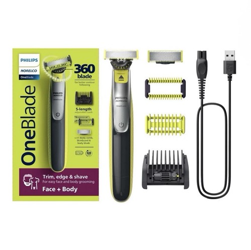 Philips Norelco OneBlade 360 Pro Face + Body Hybrid Electric Trimmer ...