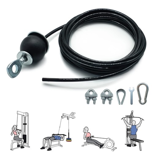 196 Adjustable Home Gym Replacement Cables Steel Core with Fitness ...