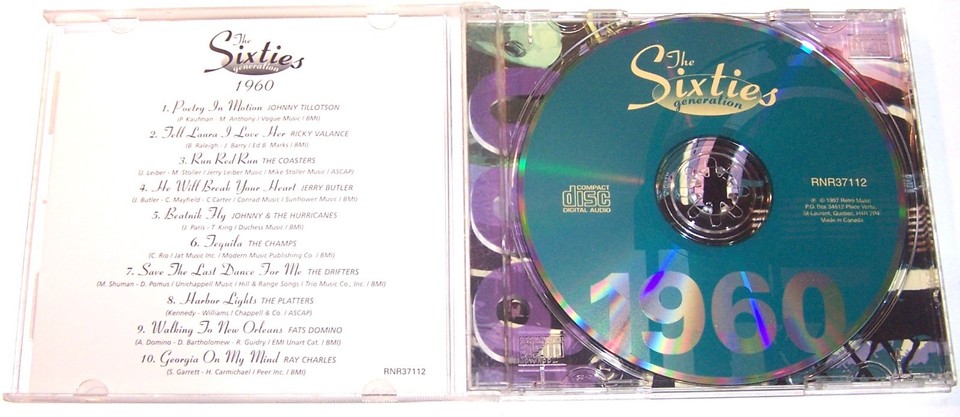 The Sixties Generation: 1960 Music CD By Various Artists 1977 Retro ...