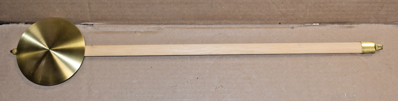 NOS Wood Grandfather Clock Pendulum Rod & Bob 24 3/8" Long 4 1/2" Bob ...
