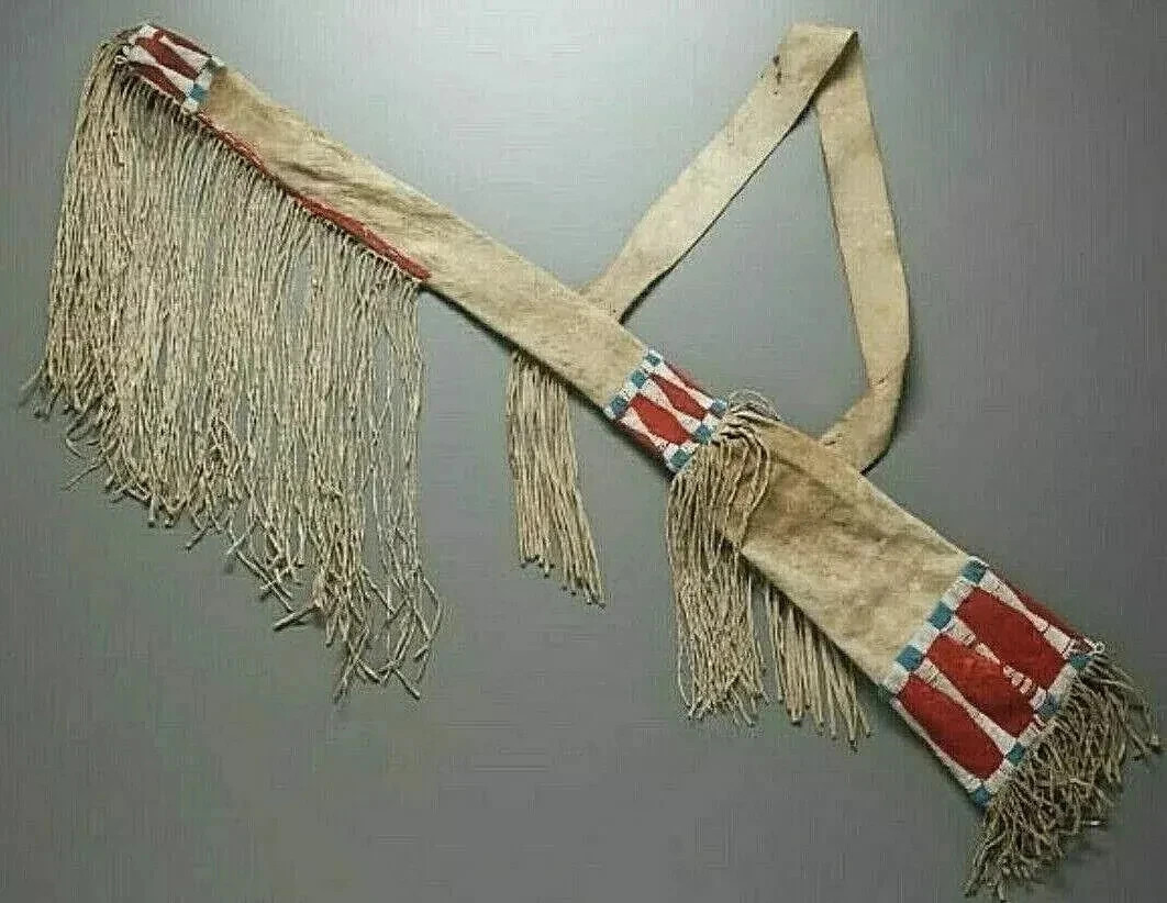 Indian Beaded Native American Rifle Scabbard Sioux Style Suede Leather ...