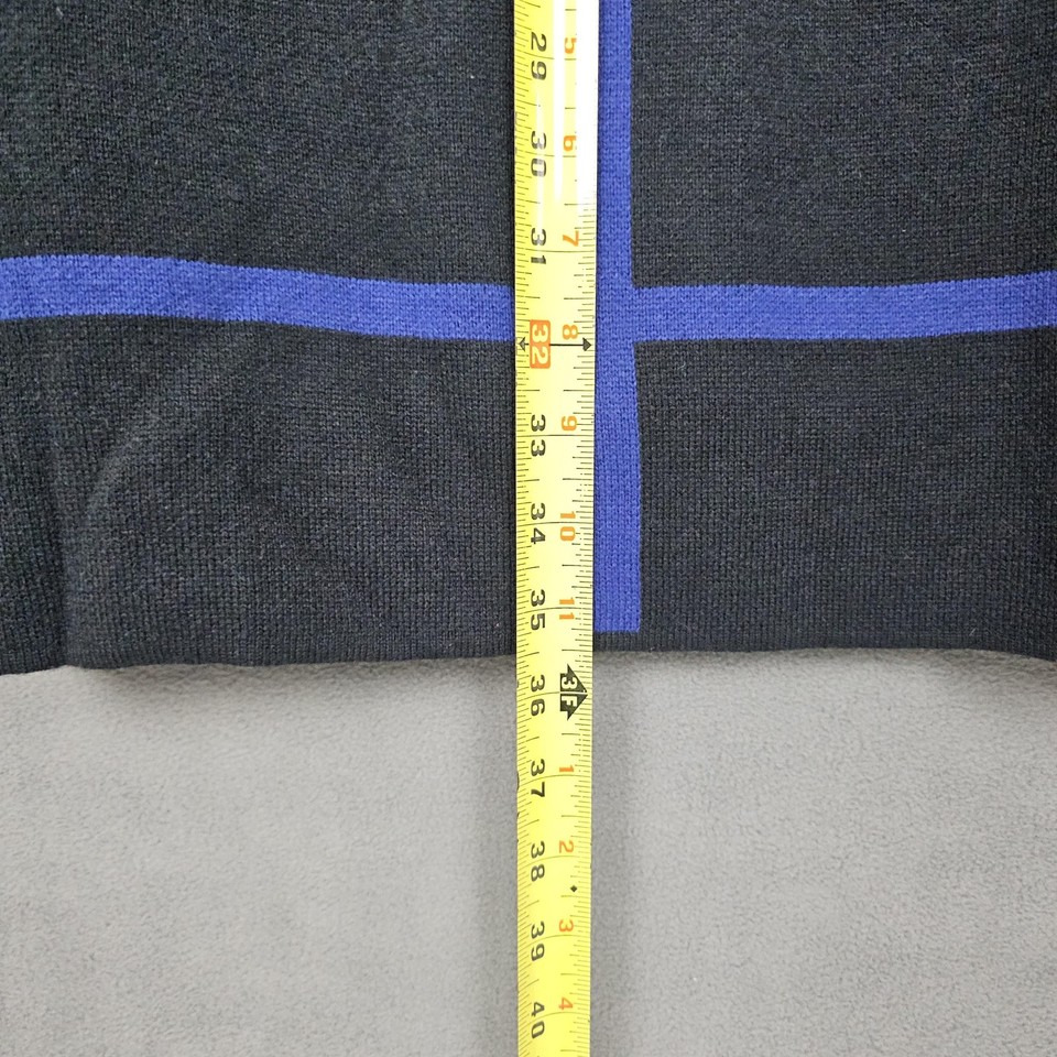 Anthony Richards Sweater Cardigan Womens 3X Black Striped Asymmetrical ...