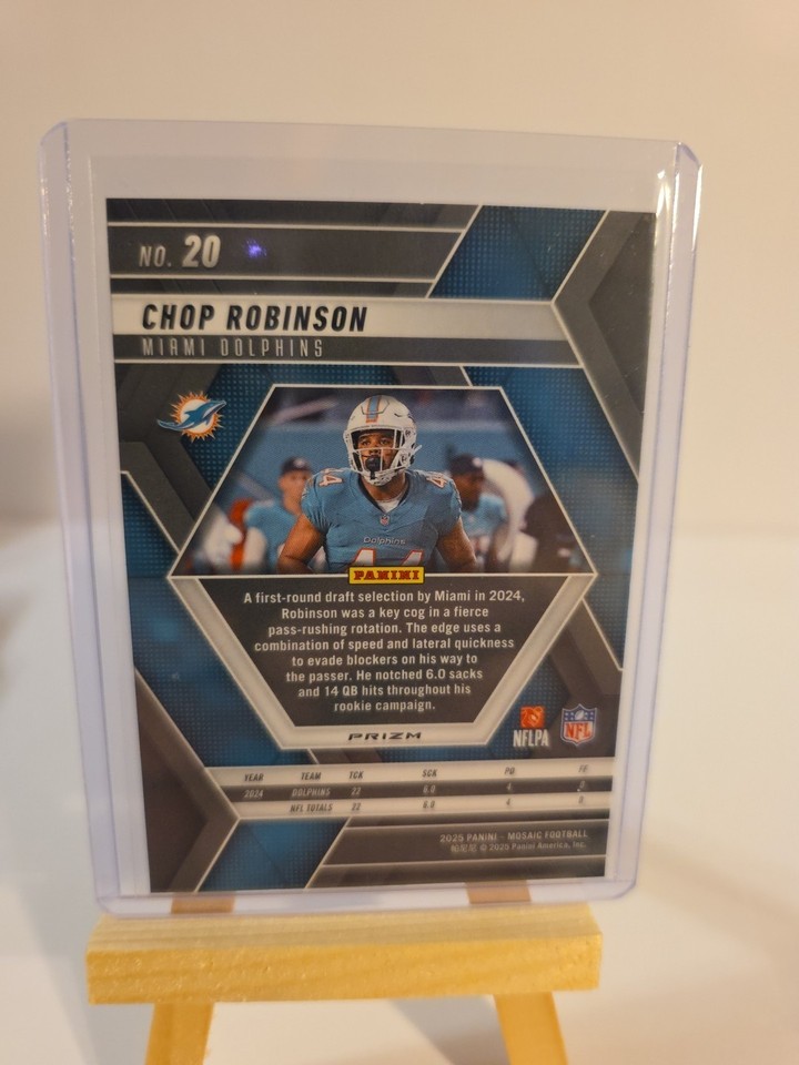 2025 Panini Mosaic Greem Prizm Chop Robinson Dolphins | eBay