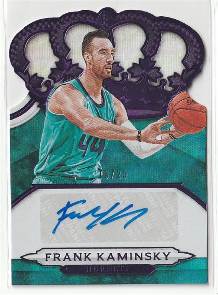 Frank Kaminsky #13/25 Auto 2018-19 Panini Crown Royale Crown Hornets ...
