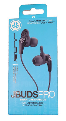 JLAB JBuds Pro Signature Earbuds Titanium 10mm Drivers Music Control ...