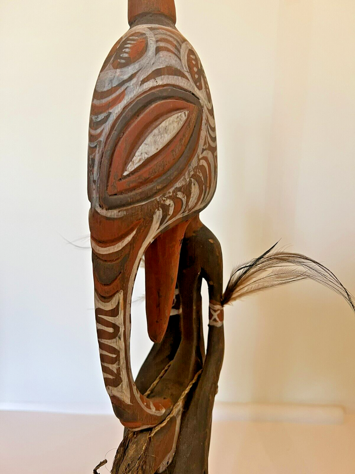 Authentic Papua New Guinea Hand-Carved Shaman Magic Water Spirit Statue ...