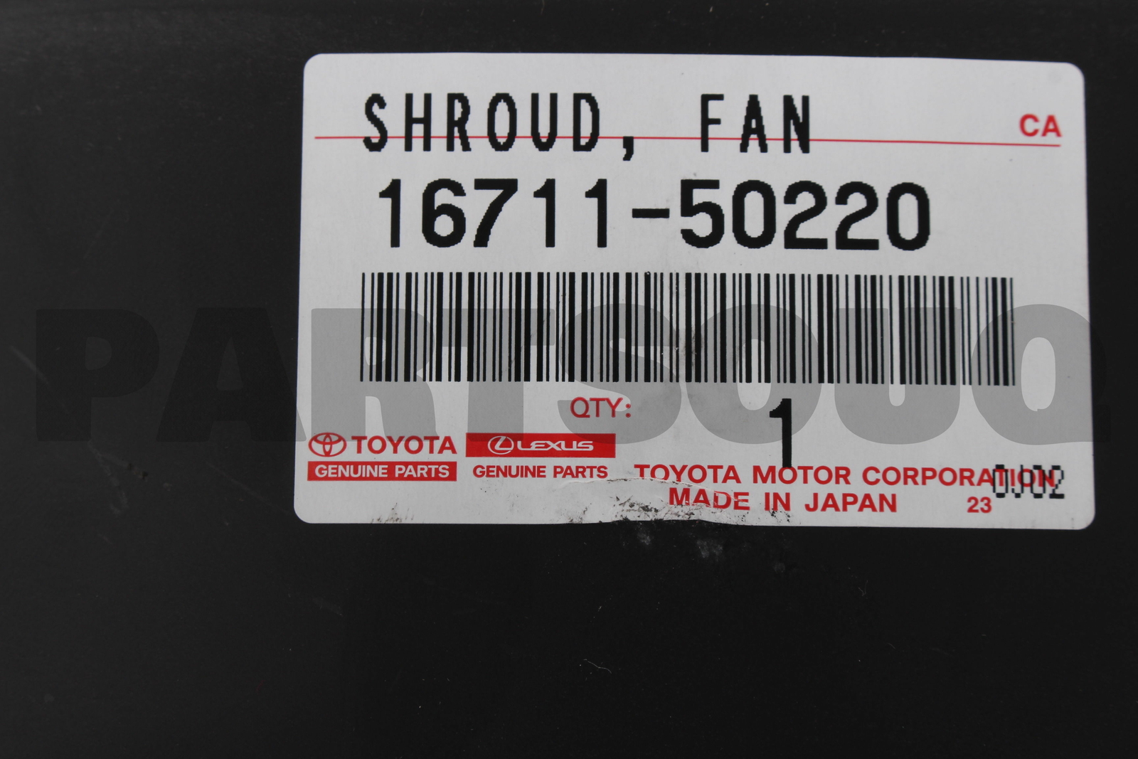 1671150220 Genuine Toyota SHROUD, FAN 16711-50220 | eBay