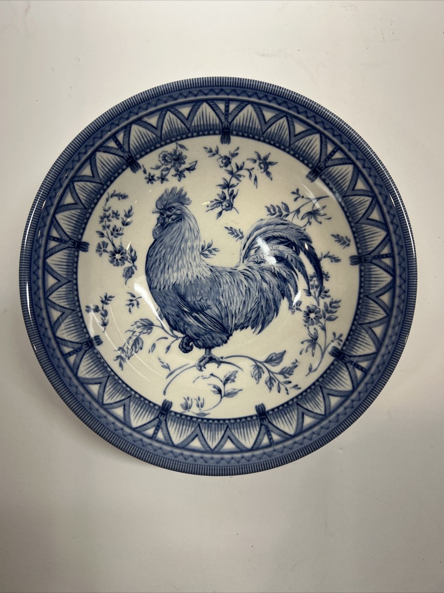 White And Blue Rooster Blue Dinnerware Gallo Rooster Blue Dinnerware