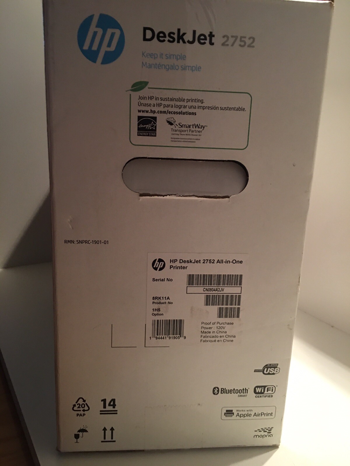 HP Deskjet 2752 Wireless All In One Color Inkjet Printer- Instant Ink ...