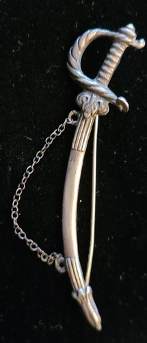 Vintage Sterling Silver Saber Sword Pin Brooch 1920s | eBay