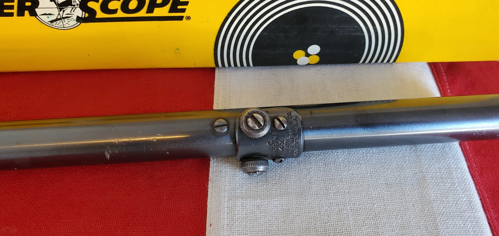 VINTAGE J.C. Higgins 4x Rimfire Scope USA Weaver 3/4” w Dovetail Rings ...