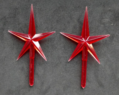2 Pack Large RED Star Ceramic Christmas Tree-Topper | eBay