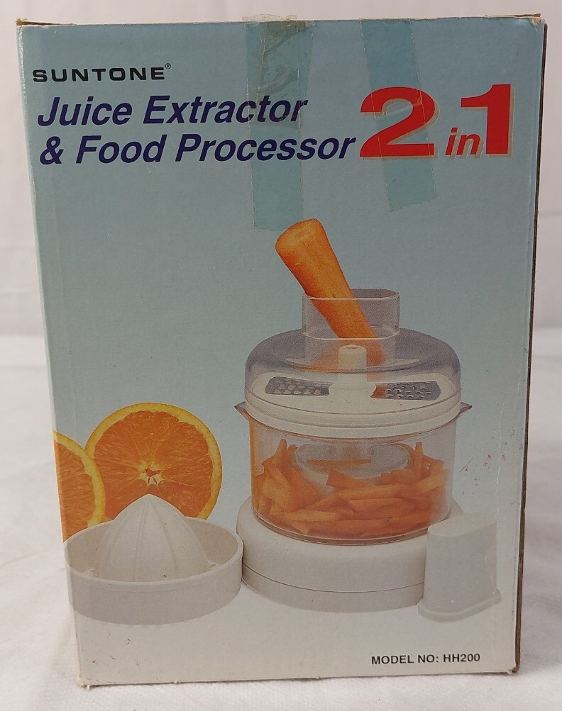 Vintage Suntone 2-in-1 Juice Extractor & Food Processor model no:HH200 ...