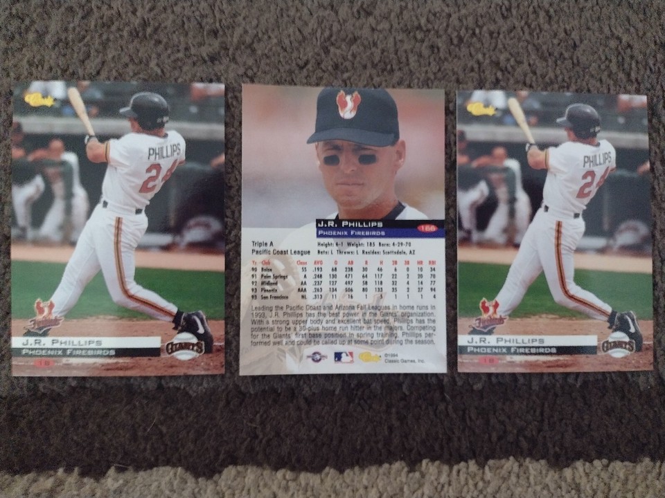 J.R. Phillips- 35 1994 Classic minor league cards #166 San Francisco ...
