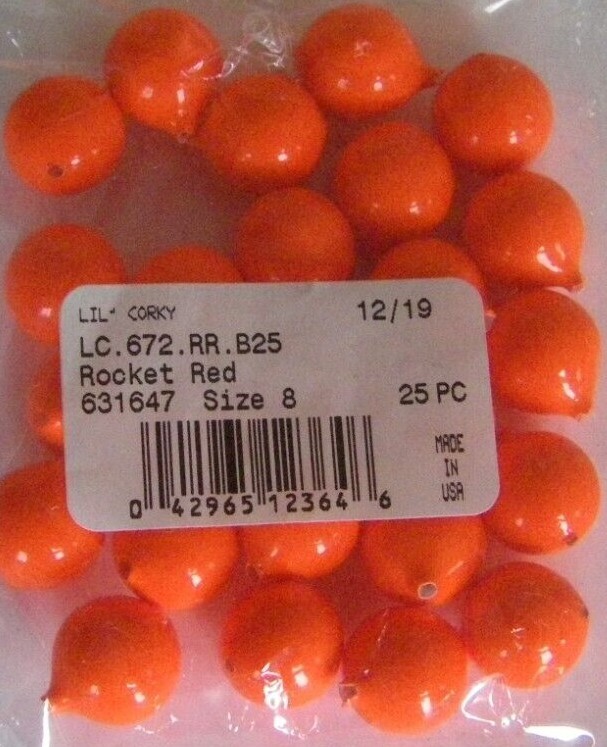 25 Packs sz 8 Lil Corkies Corky's Yakima Bait choose color New Salmon ...