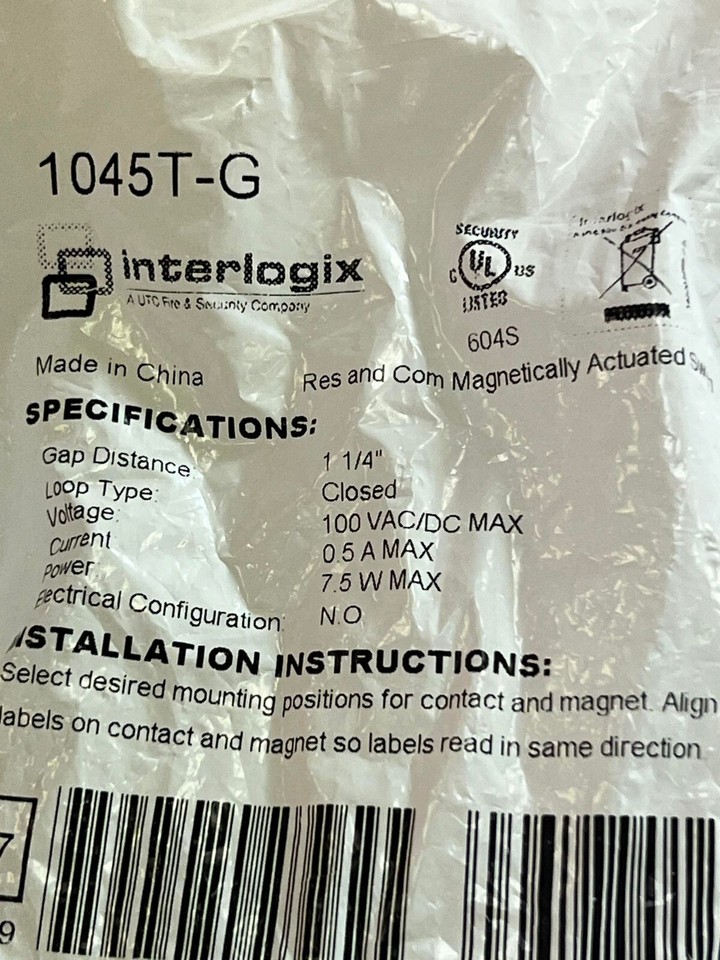 Interlogix 1045T-G Magnetically Actuated switch | eBay