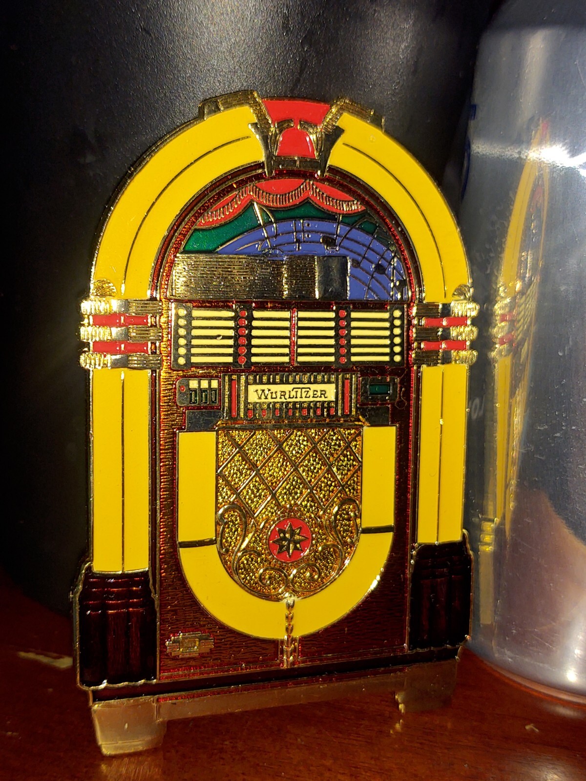 Wurlitzer 1015 Jukebox Brass Enamel Badge 3.75" x 2.5" VERY NICE | eBay