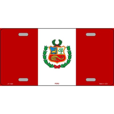 MINI Size 4"x2.2" License Plate Metal Sign for Home Peru Flag | eBay