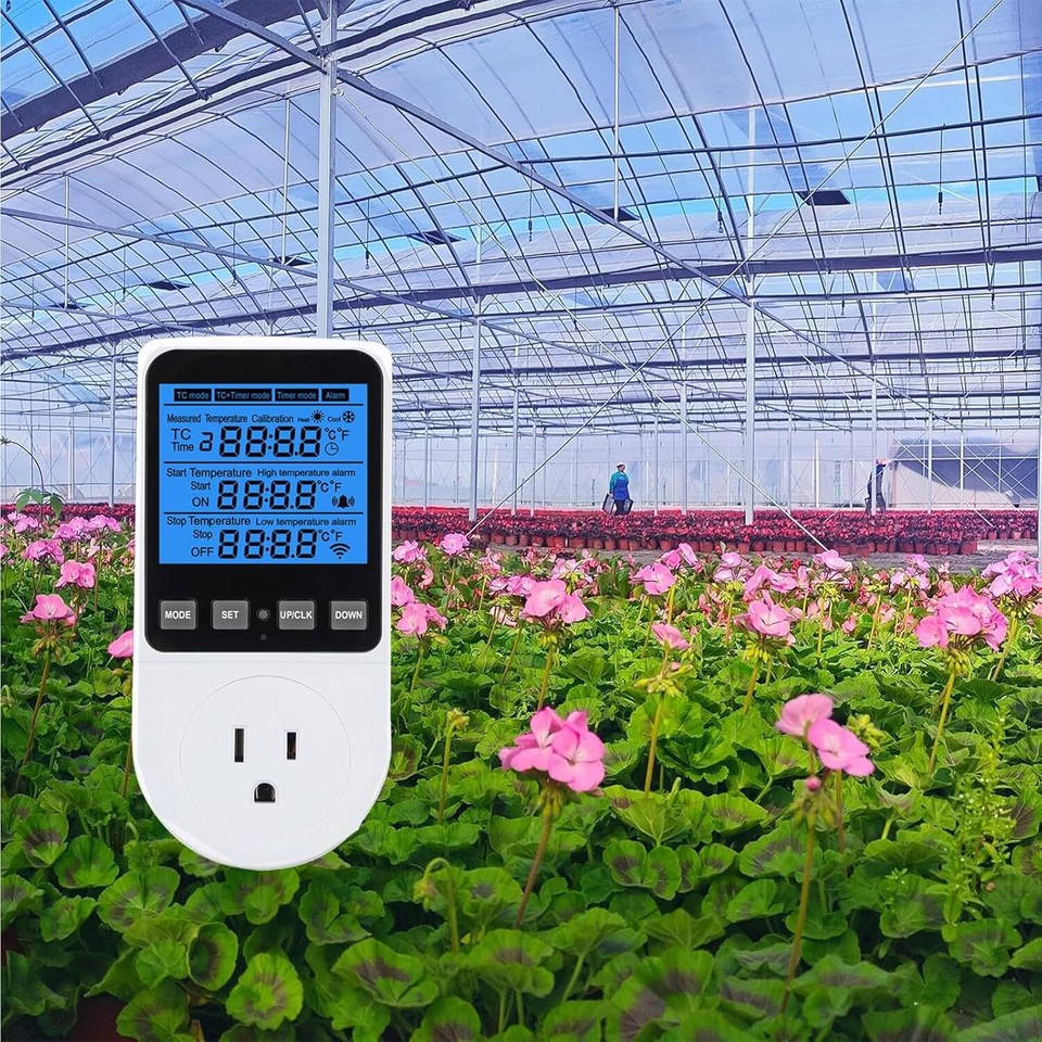 Temperature Controller Heating Cooling with Probe Digital Thermostat ...