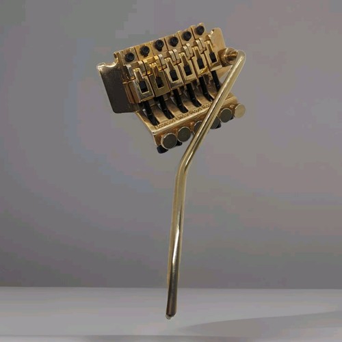 🎸90's Gold Floyd Rose Tremolo Bridge Double Locking System Bridge W ...