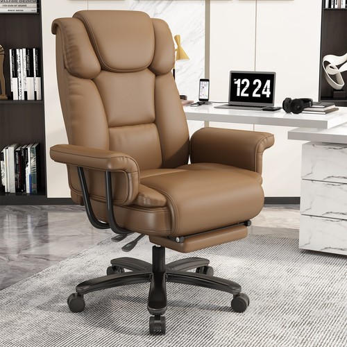 Big Tall Office Chair Executive Desk Computer Task Chair with Footrest ...