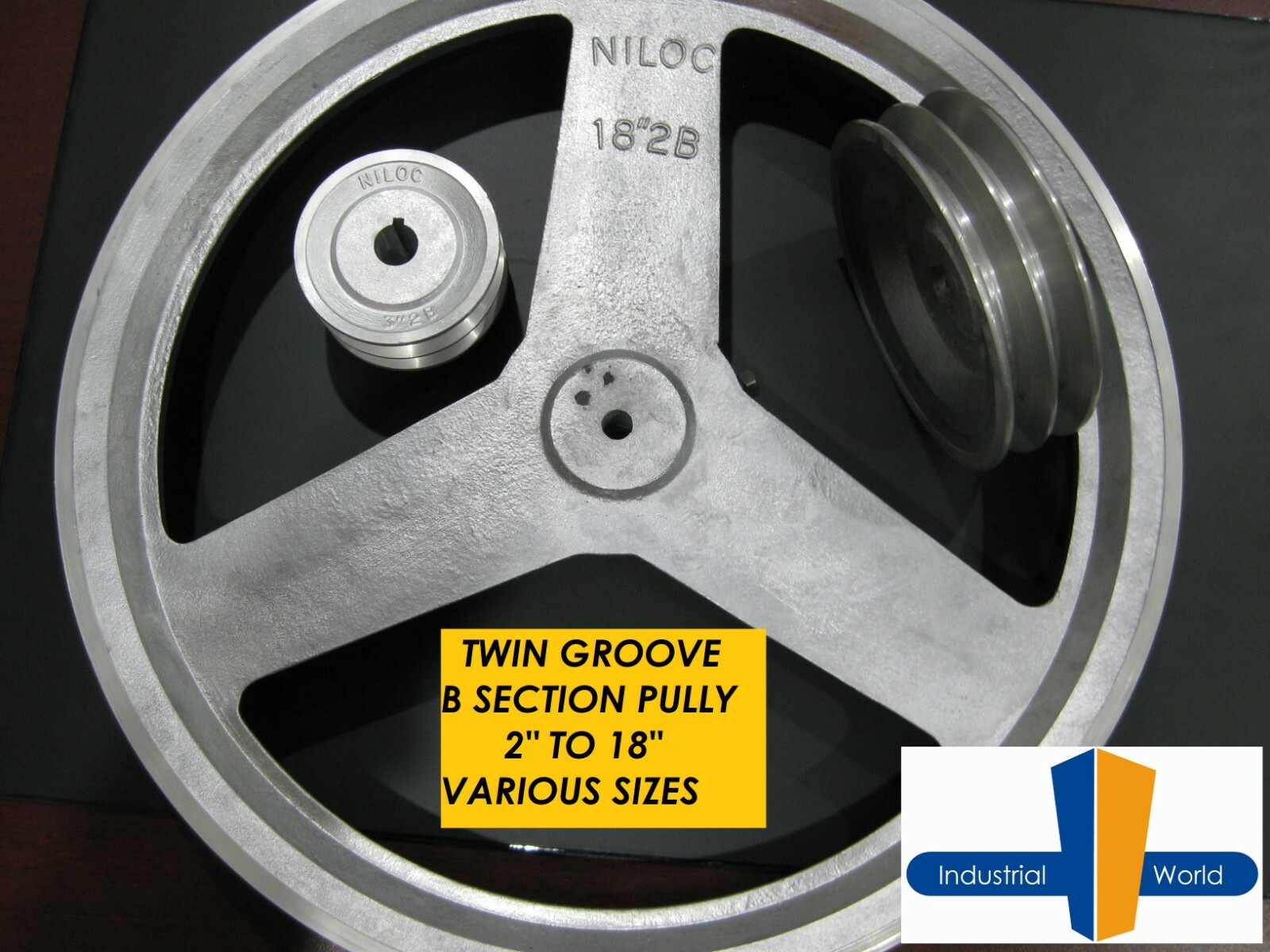 Aluminium V Belt Pulley B Section Double Groove various sizes from 2 ...