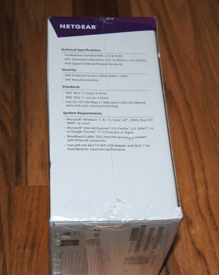 Dual Band WiFi Router NETGEAR R6080 AC1000 300+700 Mbps | eBay