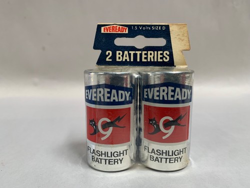 "2" SEALED Vtg Eveready Size D Cell Black Cat 9 Nine Lives Battery (A6 ...