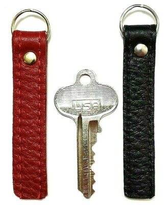 Two 1/2" Wide Genuine Leather Ring-Mounted Zipper Pull TABS Jacket ...