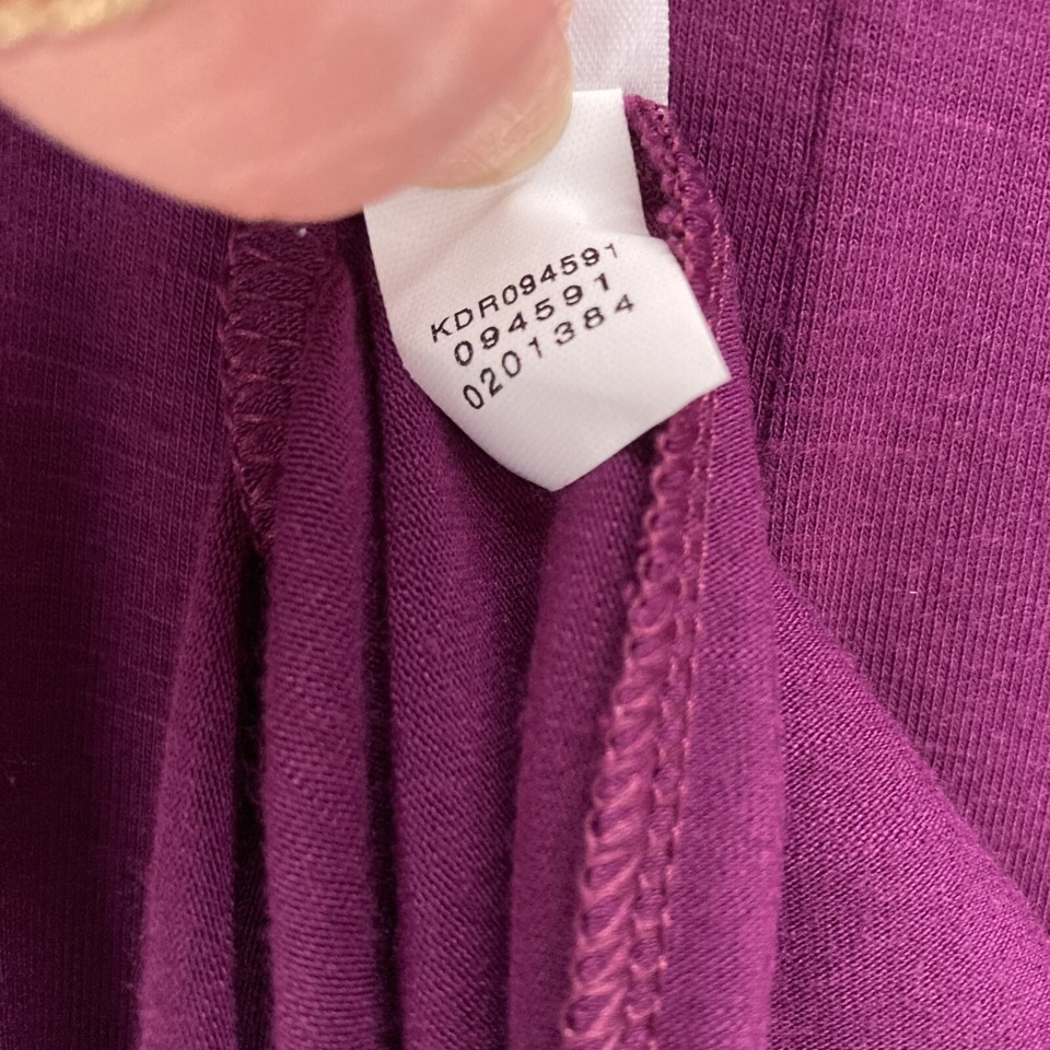 J Jill Dress Womens L Violet Red Maxi Cap Sleeve Casual Rayon Stretch ...