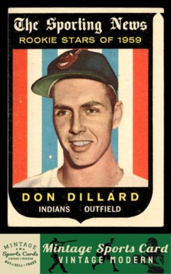 1959 Topps - Don Dillard - Rookie RC #123 Cleveland Indians | eBay