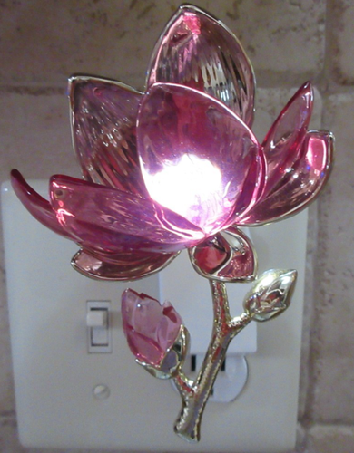 BATH & BODY WORKS Wallflower Plug-In With Light MAGENTA LOTUS BLOOMS ...
