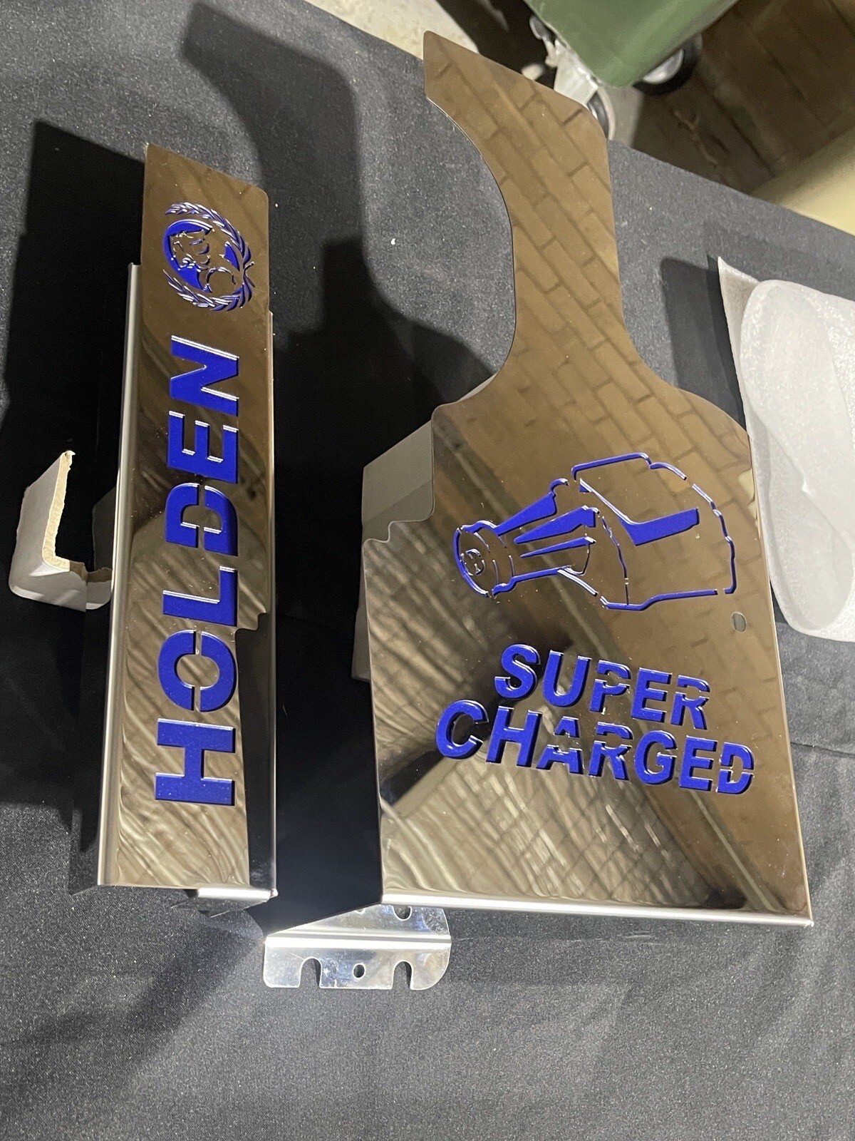 Holden VT VX VY ABS & Fuse Box Cover Set Supercharged & Holden Blue ...