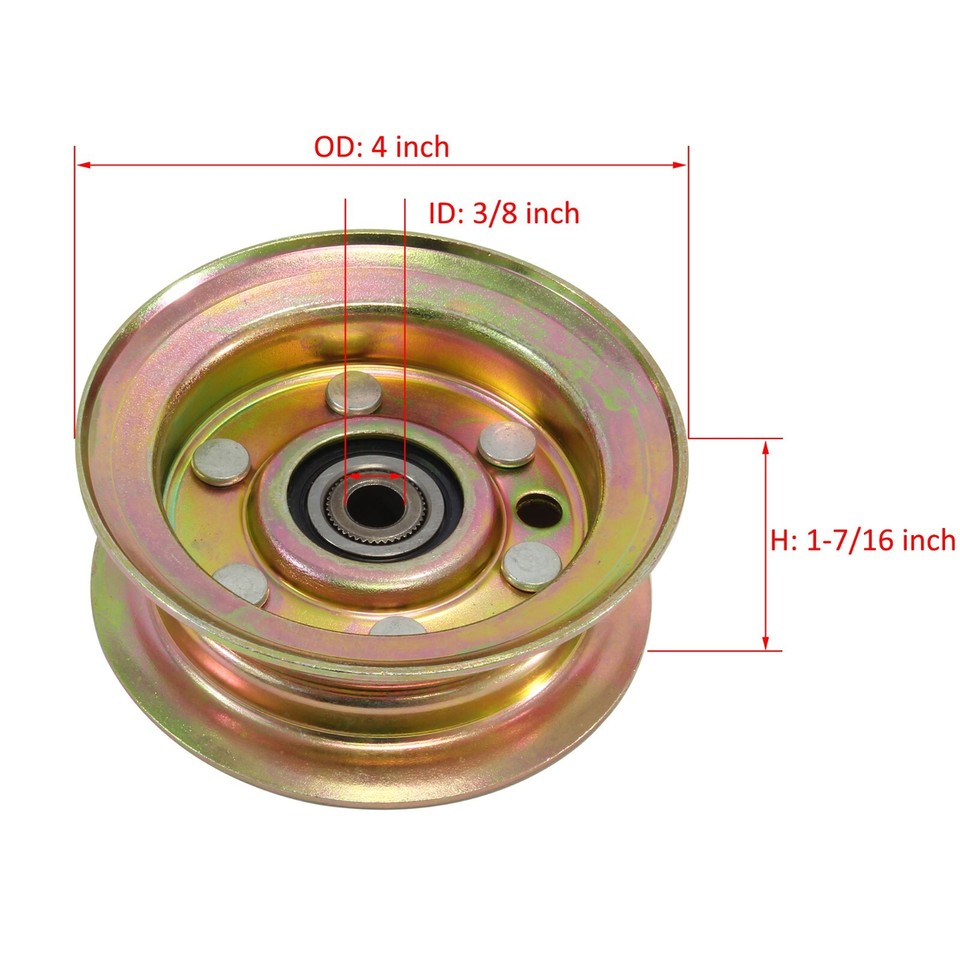 Flat Idler Pulley Kit for Craftsman Husqvarna 196106 197379 & 177968 ...