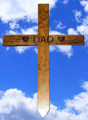 Cemetery Wooden Cross Dad | eBay
