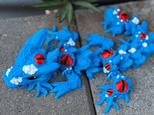 Infested Blue Dragon - 3D Printed Fidget Toy Figurine 26cms | eBay ...