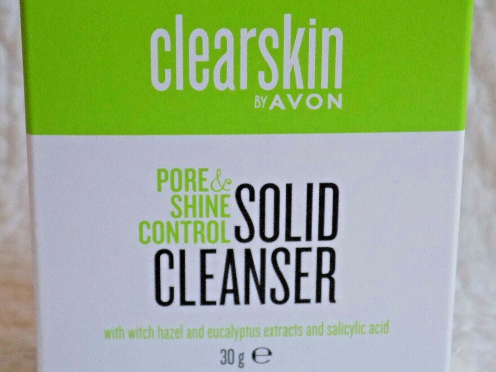 AVON CLEARSKIN PORE & SHINE CONTROL ~ VEGAN ~ SOLID FACIAL CLEANSER BAR ...