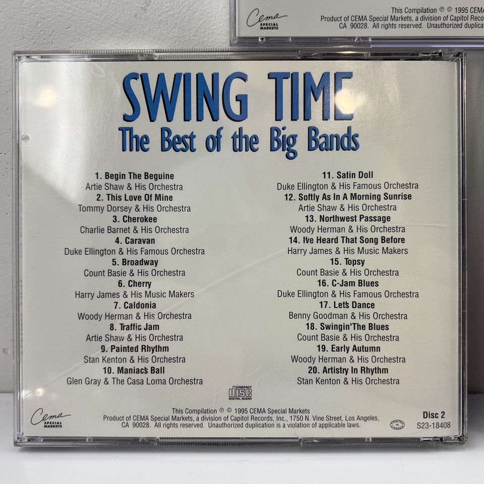 Swing Time The Best Of The Big Bands 3 Disc Set S23-18408 Variety Of ...