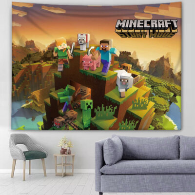 Minecraft Creeper Tapestry Wand Hängende Hintergrund Home Room Decor ...
