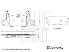 Blue Print ADBP420059 Brake Pad Set for sale online | eBay
