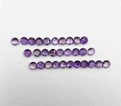 Natural Amethyst Round Briolette Cut Loose Gemstone Lot 58 Pcs 6 MM 50 ...