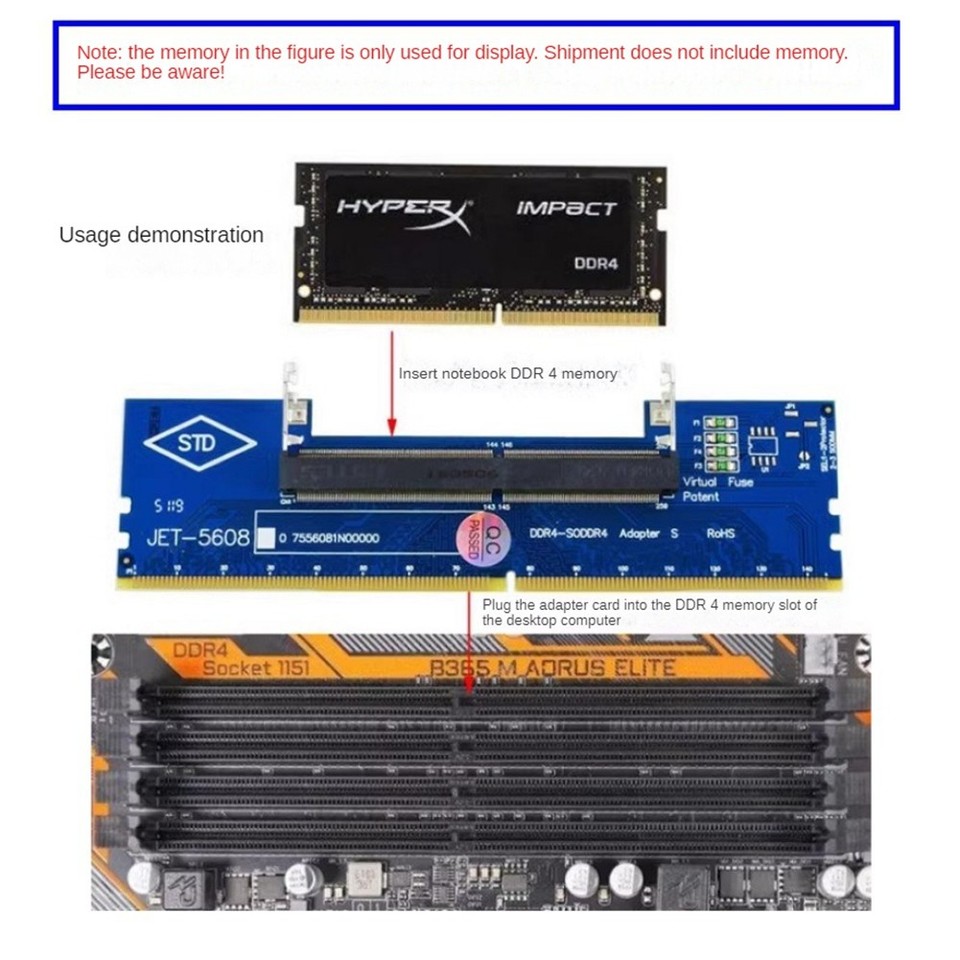 Memory Stick Test Adapter Karte Laptop DDR4 Memory Stick Test Adapter ...