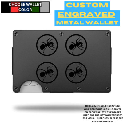 The Prodigy Ant Logo Laser Engraved Onto An Aluminum Wallet | eBay