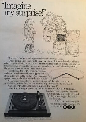 1977 BIC Turntable Record Player Print Ad B•I•C Turntables Are Goof ...