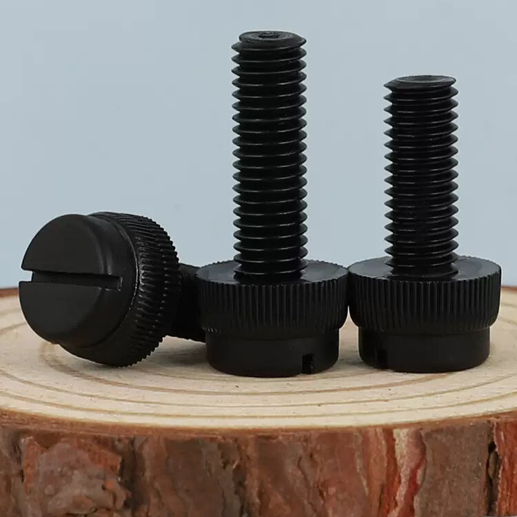 M5 M6 Thumb Bolts Nylon Slotted Screws Plastic Knurled Screw Black | eBay