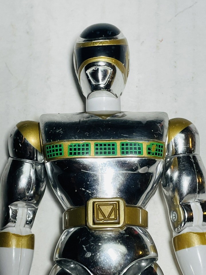 Vintage 1998 MMPR Power Rangers Talking Silver Ranger 8" Action Fig ...