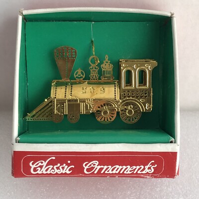 Die Cut Solid Brass Ornament No 9 Steam Engine Locomotive Classic ...