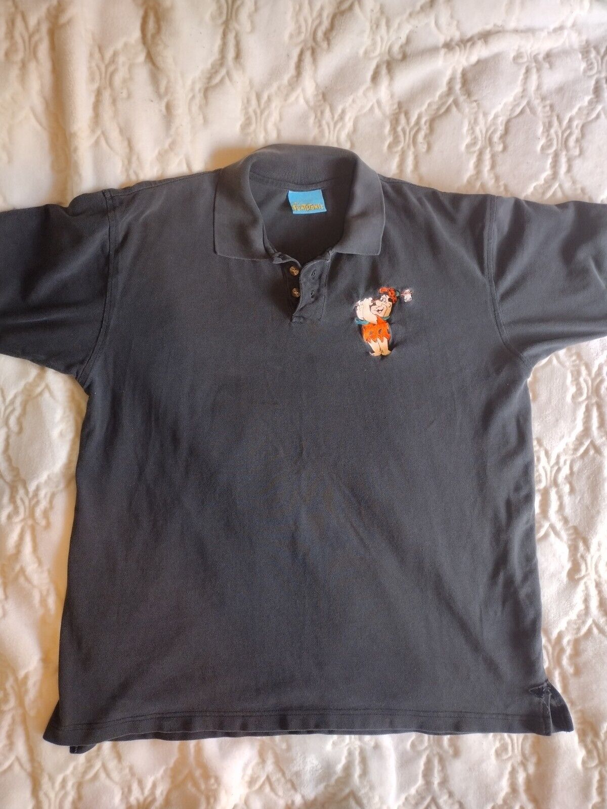 VTG 90s THE FLINTSTONES 1994 HANNA BARBERA POLO SHIRT… - Gem VTG 90s THE FLINTSTONES 1994 HANNA BARBERA POLO SHIRT… - Gem